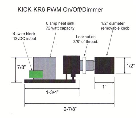 PWM Dimmer Switch For LED Lights V DC