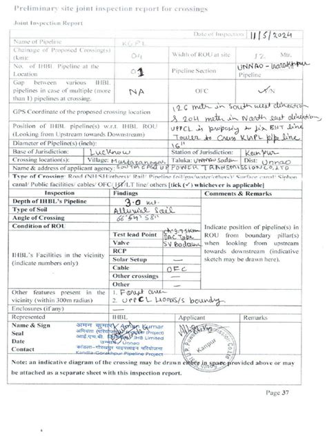 Joint Inspection Report Uppcl Ht Line Pdf