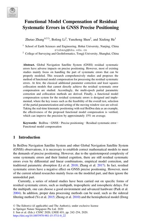 pdf functional model compensation of residual systematic errors in