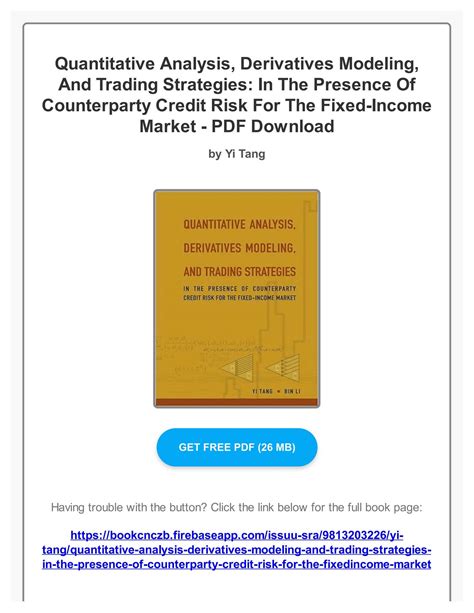 Ebook Quantitative Analysis Derivatives Modeling And Trading