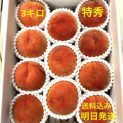 【山形県産 桃】川中島白桃 特秀11玉 31 By メルカリ