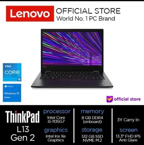 Jual Lenovo Thinkpad L13 Gen 2 Intel Um00 Core I5 1135g7 8gb 512gb Ssd Iris Xe Windows 10