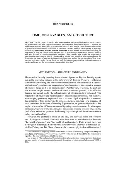 Time Observables And Structure 2011 Pdf Gauge Theory General