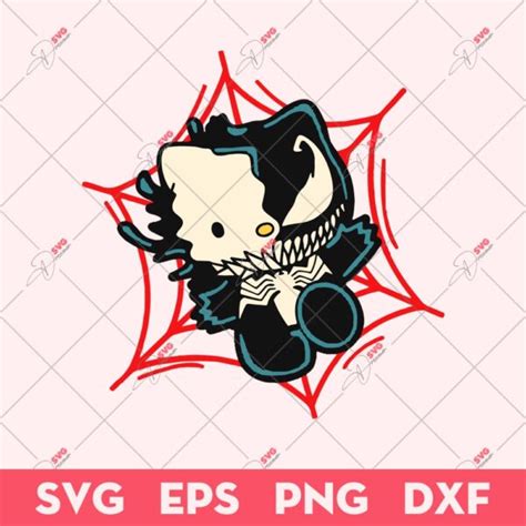 Hello Kitty X Venom Svg Hello Kitty Svg Venom Svg Svg Dreamer Store