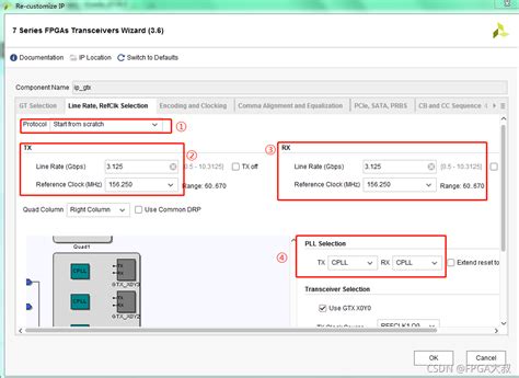 Xilinx FPGA平台GTX简易使用教程（四）GTX IP核配置教程_xilinx gt 参数-CSDN博客