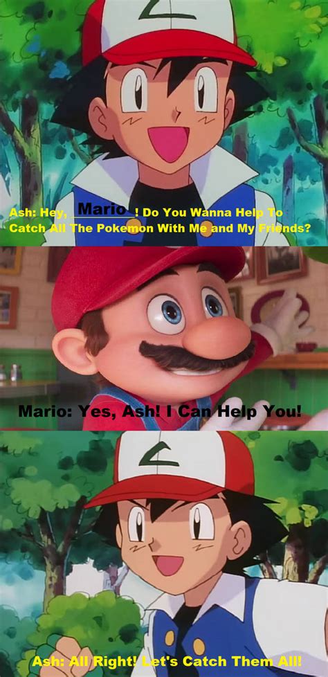 Mario Accepts Ash Ketchums Offer By Colmodo On Deviantart