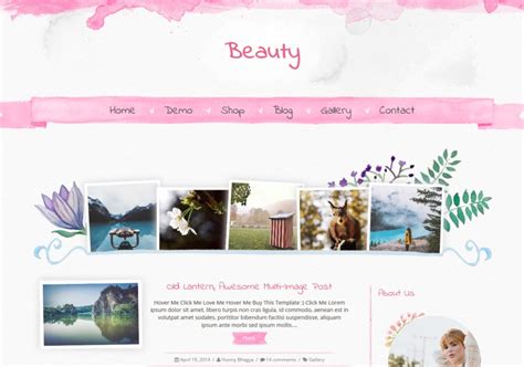 Beauty Blogger Template Gratis