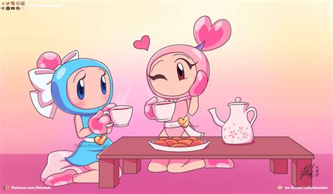Aqua Bomber And Pink Bomber Tea Party By Sailorbomber On Newgrounds