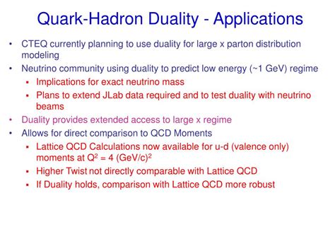 Ppt Quark Hadron Duality Powerpoint Presentation Free Download Id5360798
