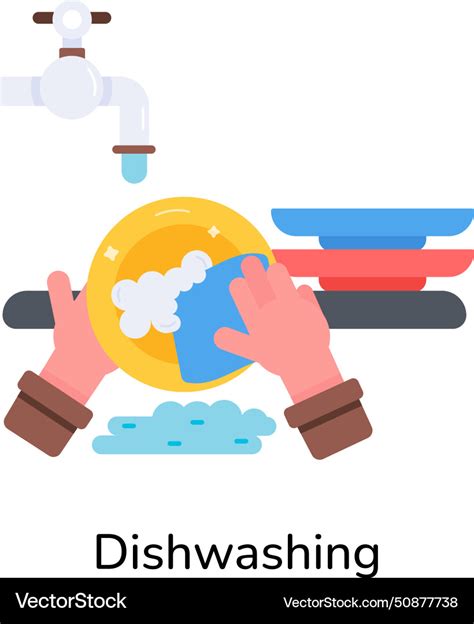 Dishwashing Royalty Free Vector Image Vectorstock