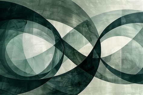 Premium Photo Sleek And Stylish Abstract Artwork With Intersecting Green Shapes