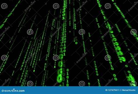 Computer Code Falling Matrix Style Stock Illustration Illustration Of Digital Encoded 127479411