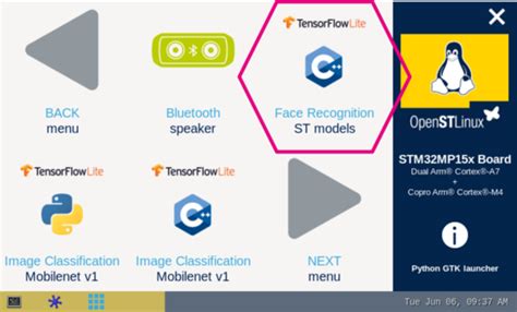 TFLite Cpp Face Recognition Stm32mpu