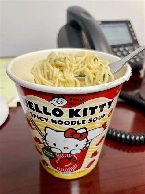 Hello Kitty Spicy Noodle Soup Not Spicy But Pretty Good R Instantramen