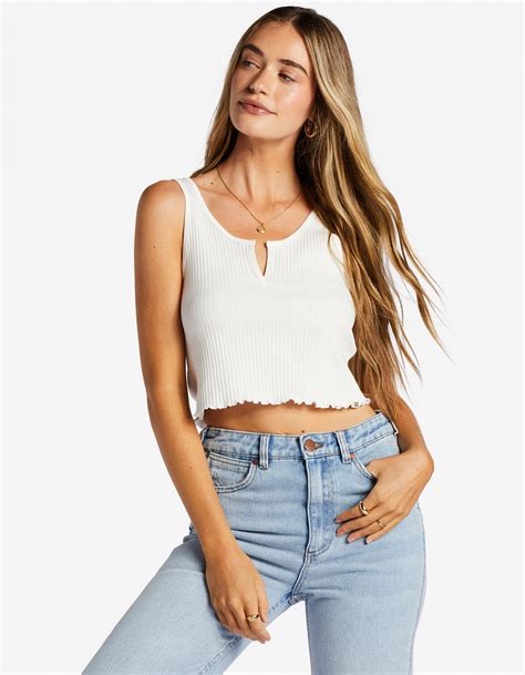 Billabong Notch Tank Womens Ribbed Tank Top White Tillys
