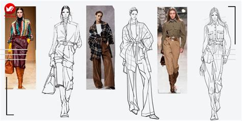 اسکیس طراحی لباس آموزش اسکیس فیگور در طراحی لباس طراحی لباس کام