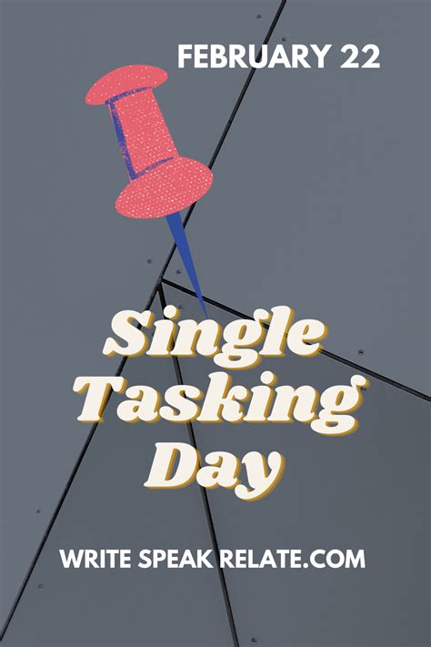 Single Tasking Artofit