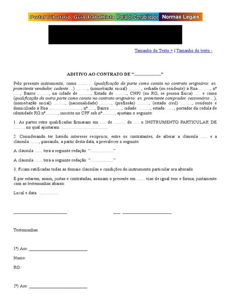 Modelo Aditivo De Contrato Pdf