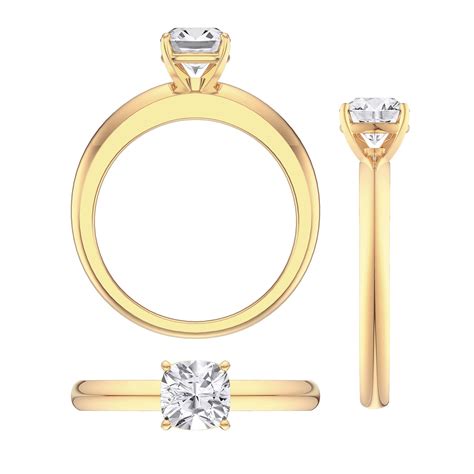 Unity 1ct Moissanite Cushion Cut Solitaire 18ct Yellow Gold Proposal