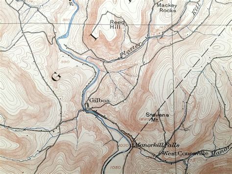 Antique Gilboa New York 1903 Us Geological Survey Topographic Etsy