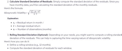 Solved Calculate Standard Deviation Of Residuals Simply