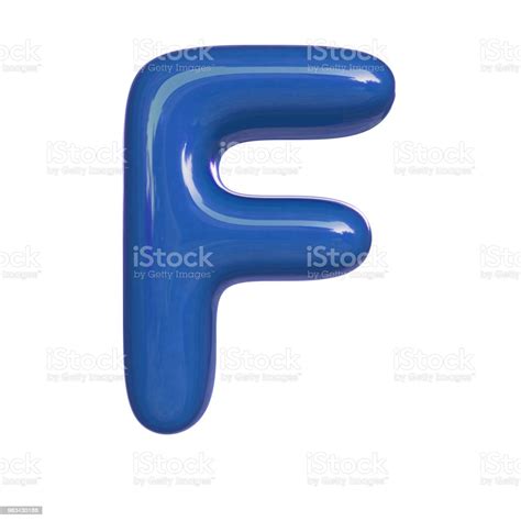 거품 글꼴 흰색 배경에 고립의 광택 파란 페인트 편지 F 3d 렌더링 0명에 대한 스톡 사진 및 기타 이미지 0명 3차원
