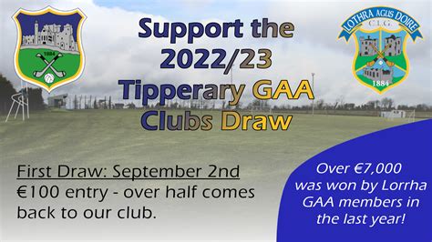 Support Lorrha Gaa In The 202223 Tipperary Gaa Clubs Draw Lorrha Gaa