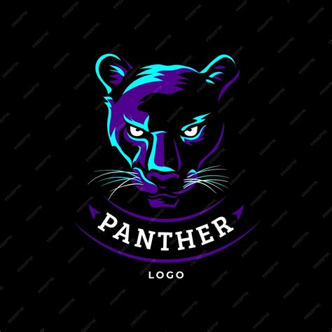 손으로 그린 팬더 로고 템플릿 무료 벡터