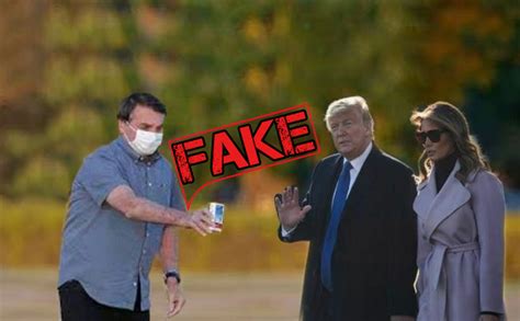 É Fake Imagem De Bolsonaro Oferecendo Cloroquina A Trump Dolangue