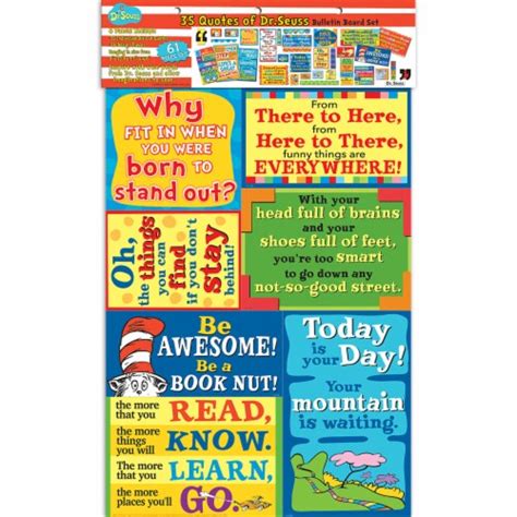 Eureka Dr Seuss 35 Quotes Bulletin Board Set 35 Quotes Qfc