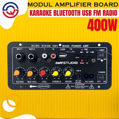 Jual Modul Amplifier Board Audio Bluetooth Usb Fm Subwoofer Diy 400w Modul Bluetooth Karaoke