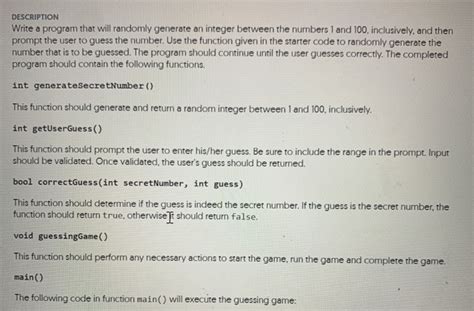 Solved Description Write A Program That Will Randomly