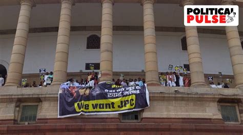 Demanding Adani Jpc Opposition Takes Its House Protest To The First