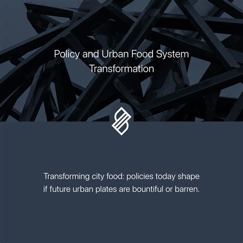 Policy And Urban Food System Transformation → Scenario