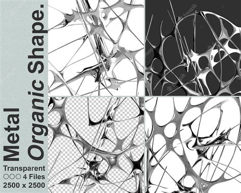 Premium Psd Sleek Metallic Chrome Shape Perfect For Websites And