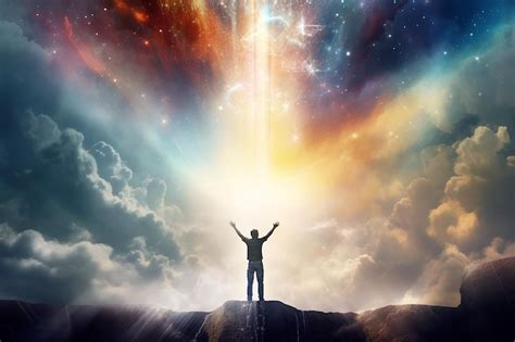 Premium Ai Image Person Rising Above Negative Thoughts Depicted As