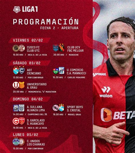 Programación De La Fecha 2 Del Torneo Apertura De La Liga 1 Vivesfutbol