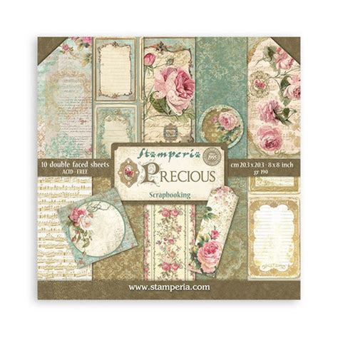 Stamperia Precious 10 8 X 8 Sheets Bonus Sheets Scrapncreate