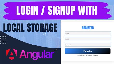 login and signup in angular with local storage angular 17 login signup angular project hindi