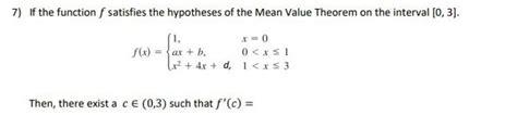 Solved 7 If The Function F Satisfies The Hypotheses Of The