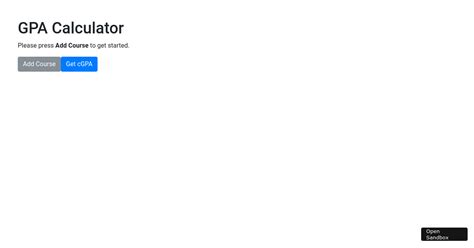 GPA Calculator Forked Codesandbox