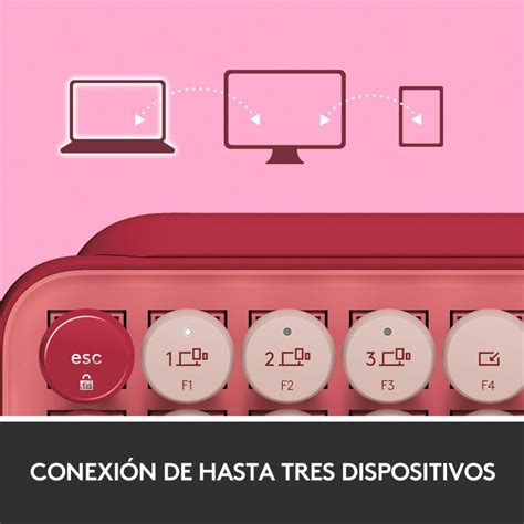 Logitech Pop Keys Heartbreaker Teclado Mecánico Inalámbrico con Teclas de Emojis Personalizables