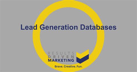 Lead Generation Databases Rd Marketing B2b Data
