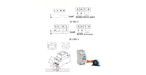 Din Rail Mounted Current Energy Kwh Meters Din Rail Energy Meter Modbus Acrel