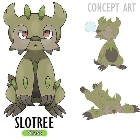 Slotree Grass The Grass Sloth Pokémon Pokémon Fakemon