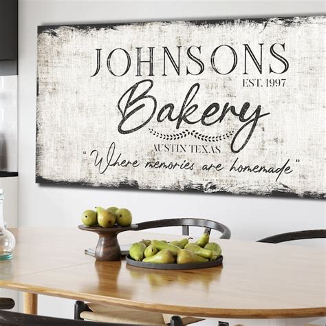 Personalized Vintage Bakery Sign Etsy