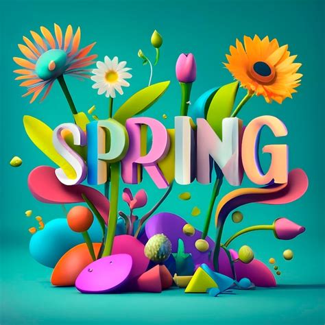 Premium Photo Spring Text Effect Ai Generated