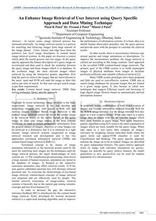 An Enhance Image Retrieval Of User Interest Using Query Specific