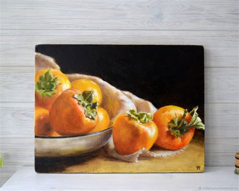 Картина с хурмой Натюрморт с фруктами Картина на кухню в интернет ...