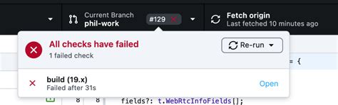 Link Target To Failed Github Action Run On PR Issue Desktop Desktop GitHub